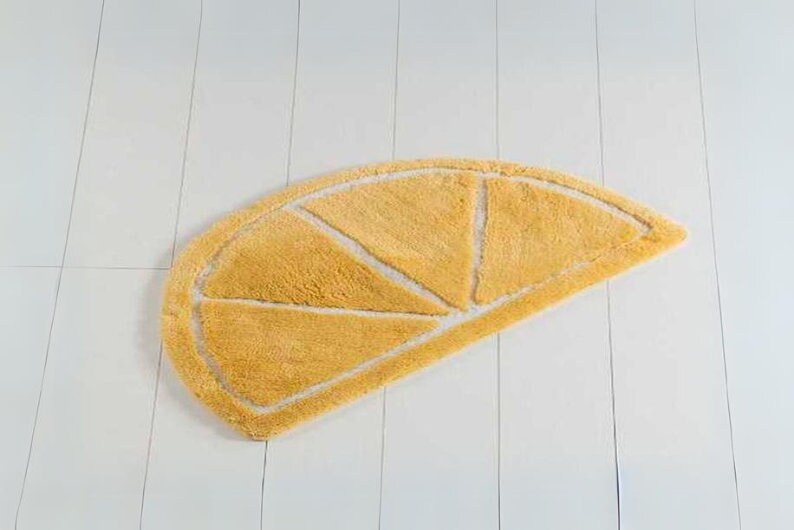 Soft Lemon Bath Mat Cute Bathroom Mat With Fruit Design Washable ...