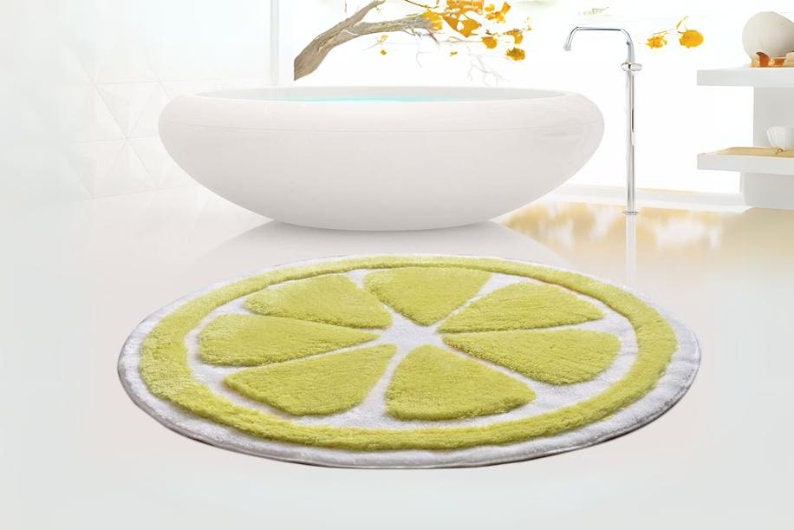 Soft Lemon Bath Mat Cute Bathroom Mat With Fruit Design Washable ...