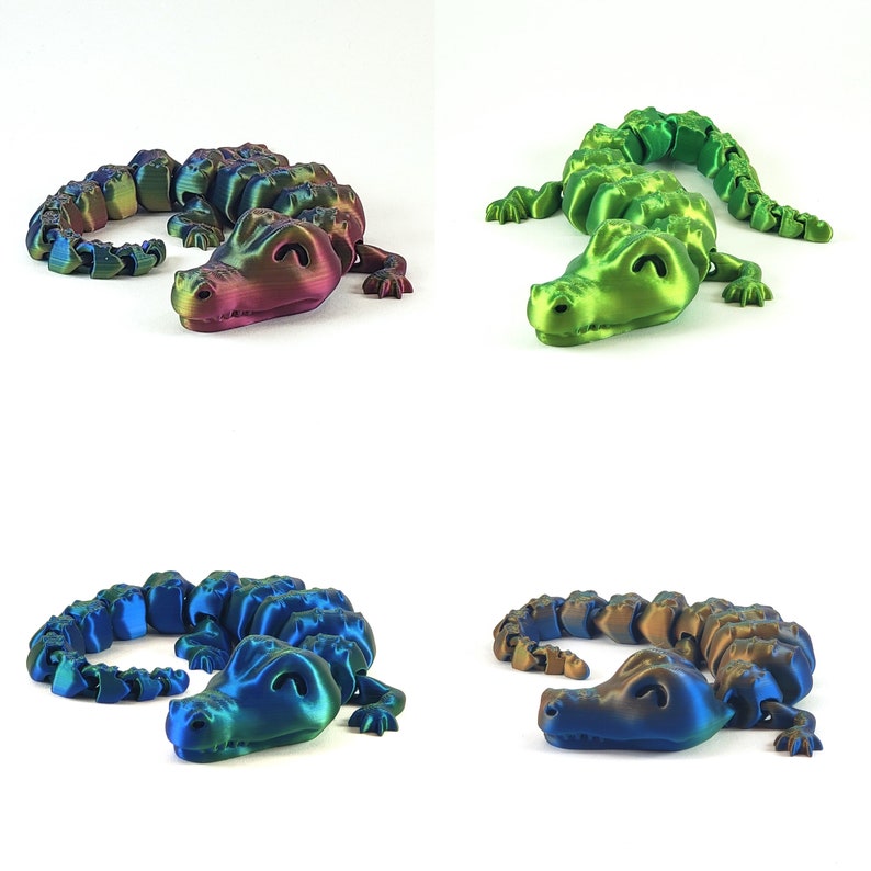 3D Printed Articulating Alligator - Fidget Toy - Etsy