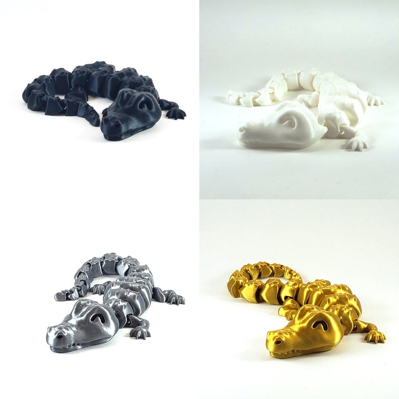 3D Printed Articulating Alligator - Fidget Toy - Etsy