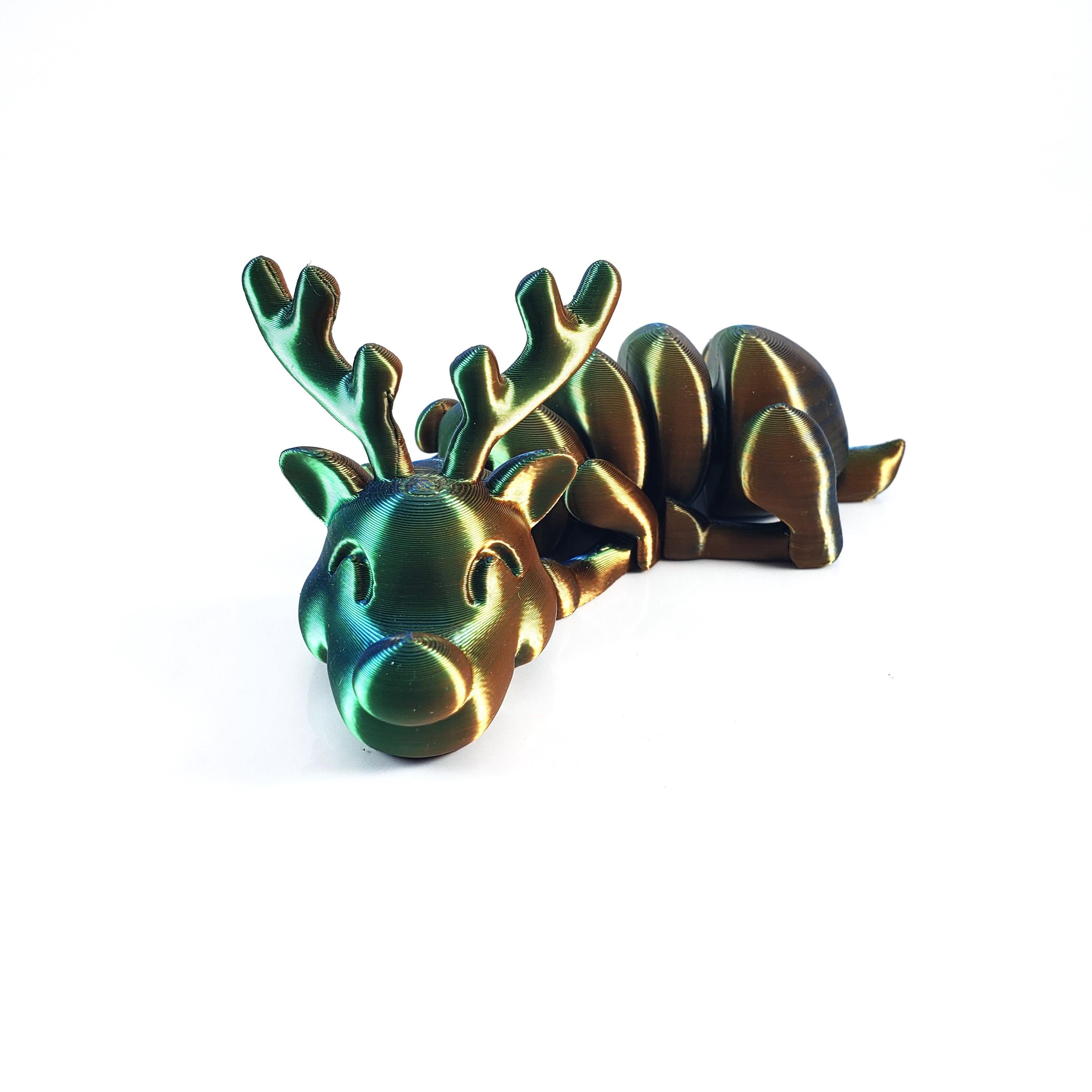 3D Printed Articulating Lazy Reindeer - Fidget Toy - Etsy