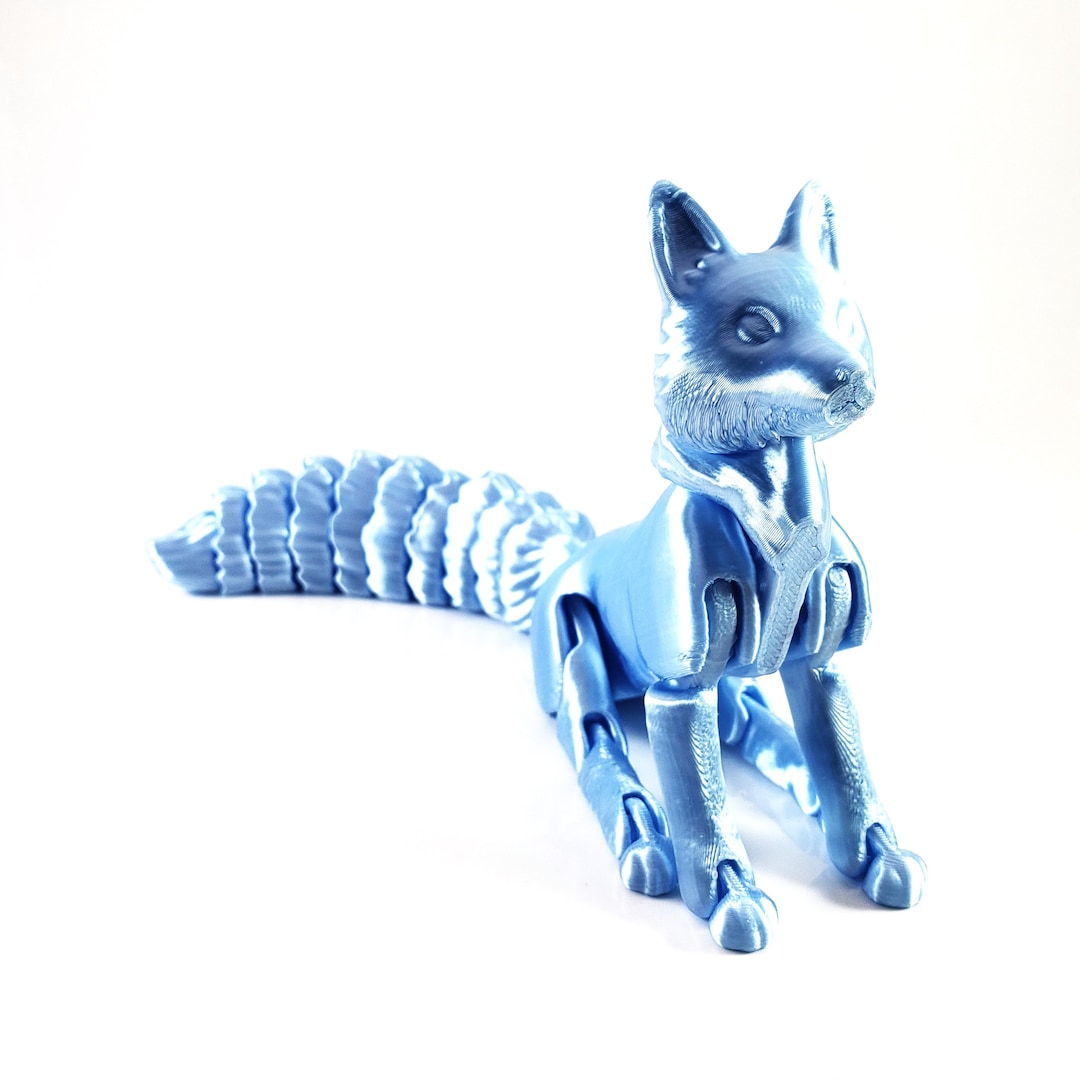 3D Printed Articulating Fox - Fidget Toy - Etsy