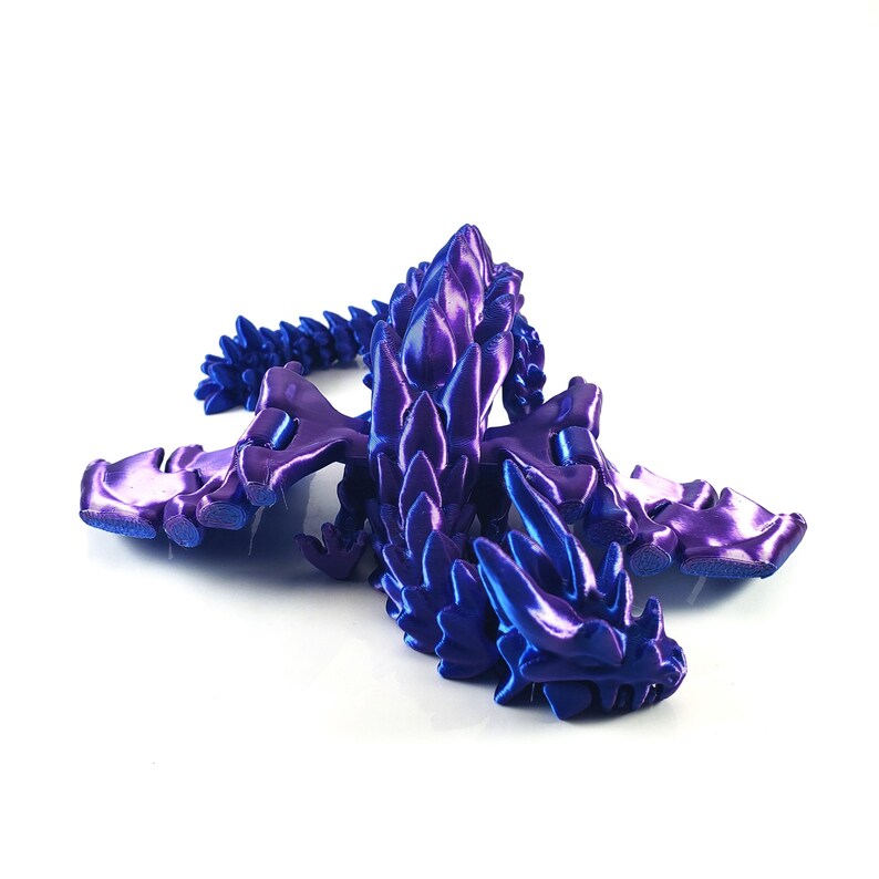 3D Printed Articulating Floppy Dragon - Fidget Toy - Etsy