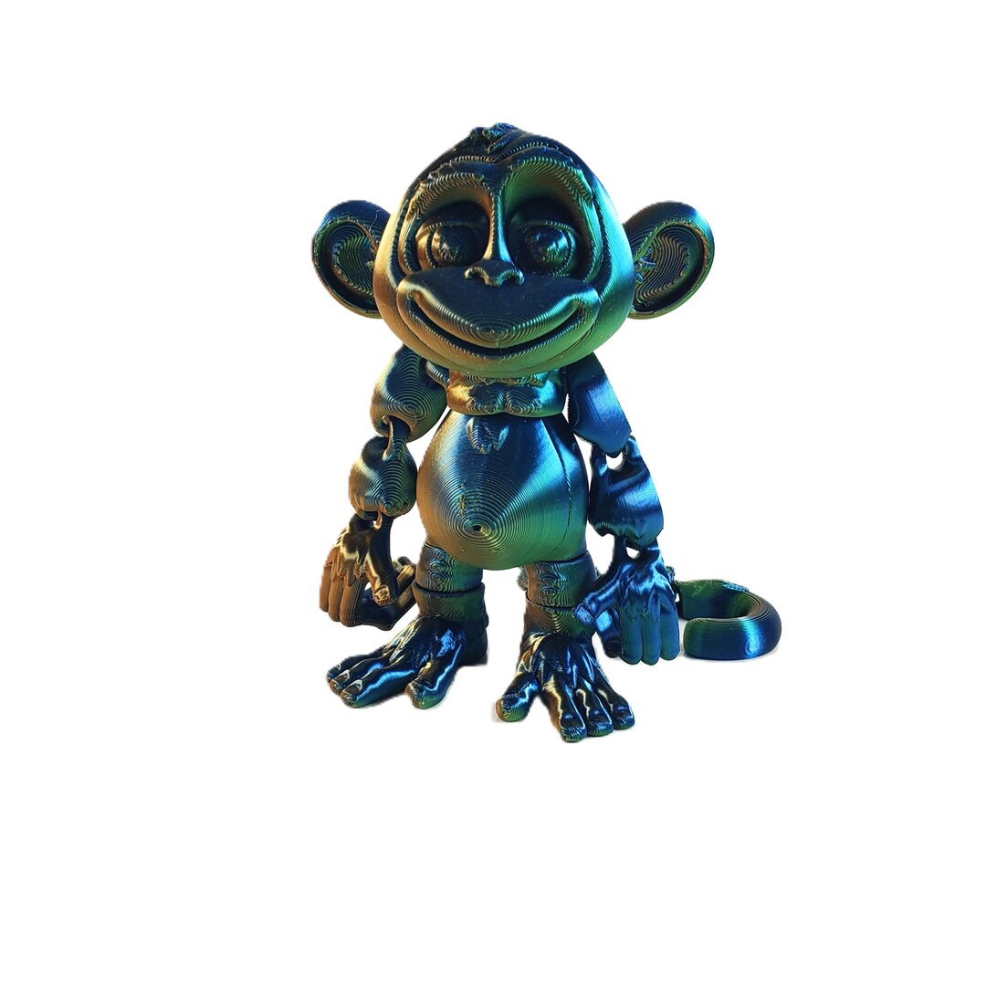 3D Printed Articulating Monkey - Fidget Toy - Etsy