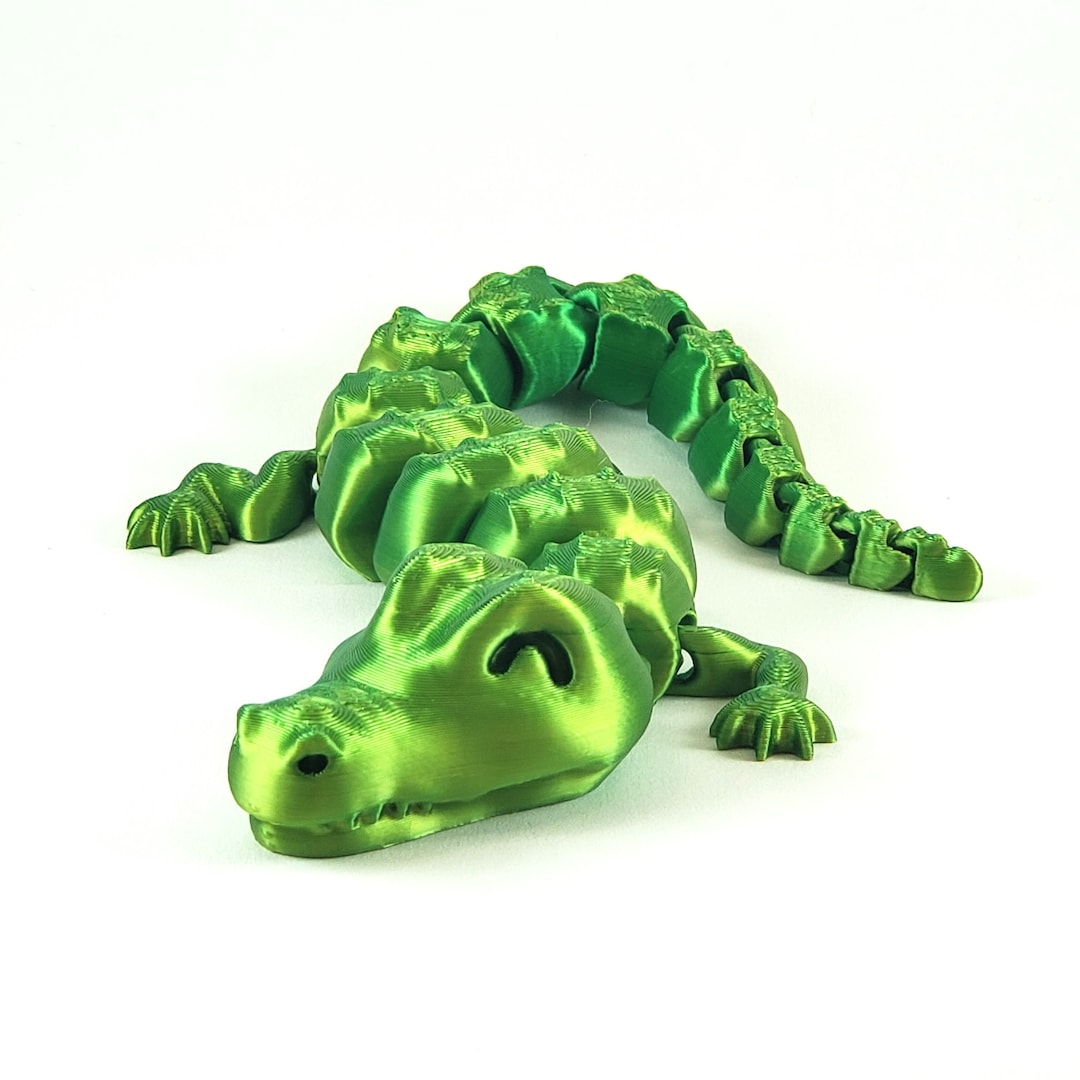3D Printed Articulating Alligator - Fidget Toy - Etsy