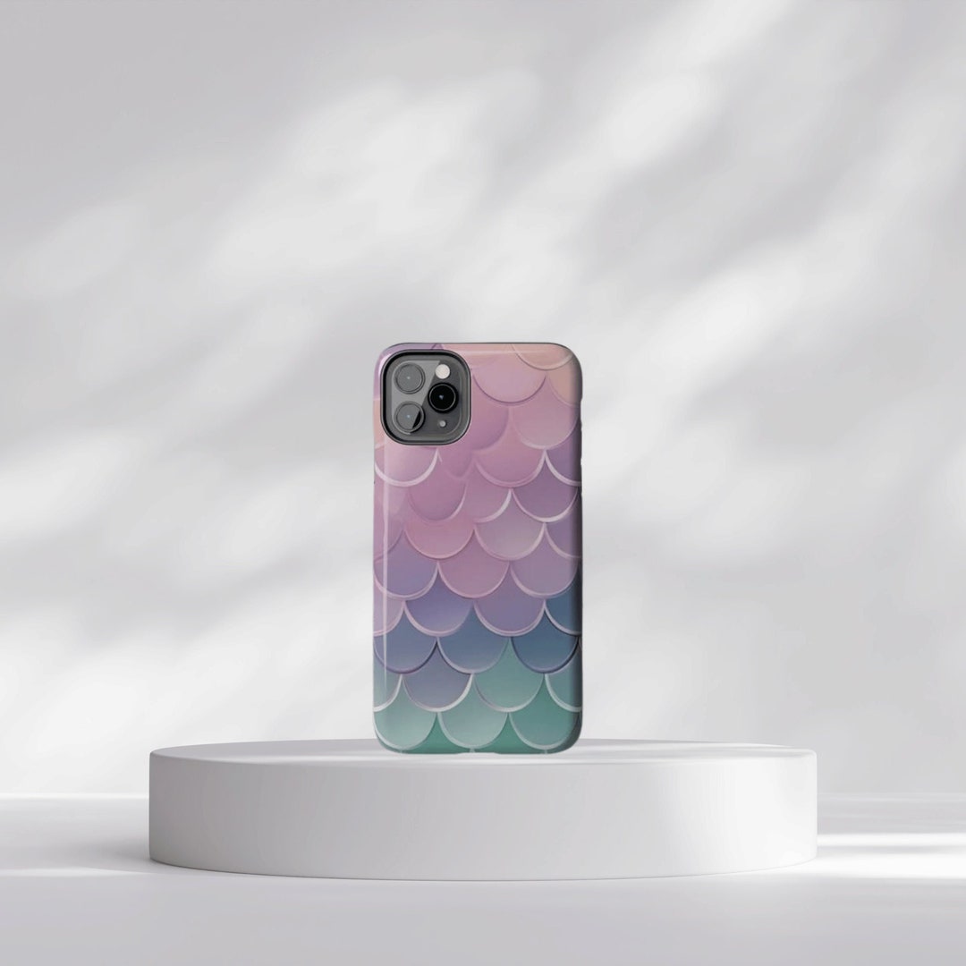 Mermaid Tail Phone Case, Mermaid Cell Phone Case, Iridescent Fish Scale ...