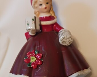 Vintage Inarco Big Bow Bloomers Christmas Figurines Japan E-1265 1963 ...