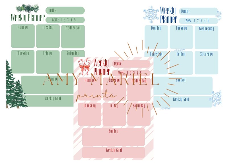 Seasonal Weekly Planner DIGITAL DOWNLOAD - Etsy