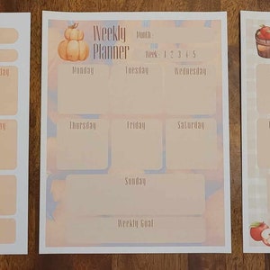Seasonal Weekly Planner DIGITAL DOWNLOAD - Etsy