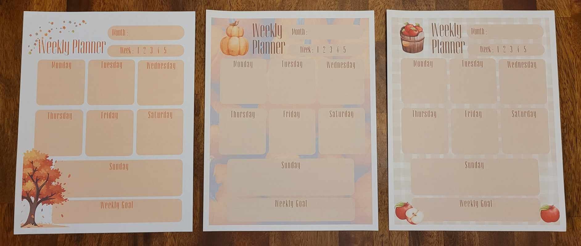 Seasonal Weekly Planner DIGITAL DOWNLOAD - Etsy