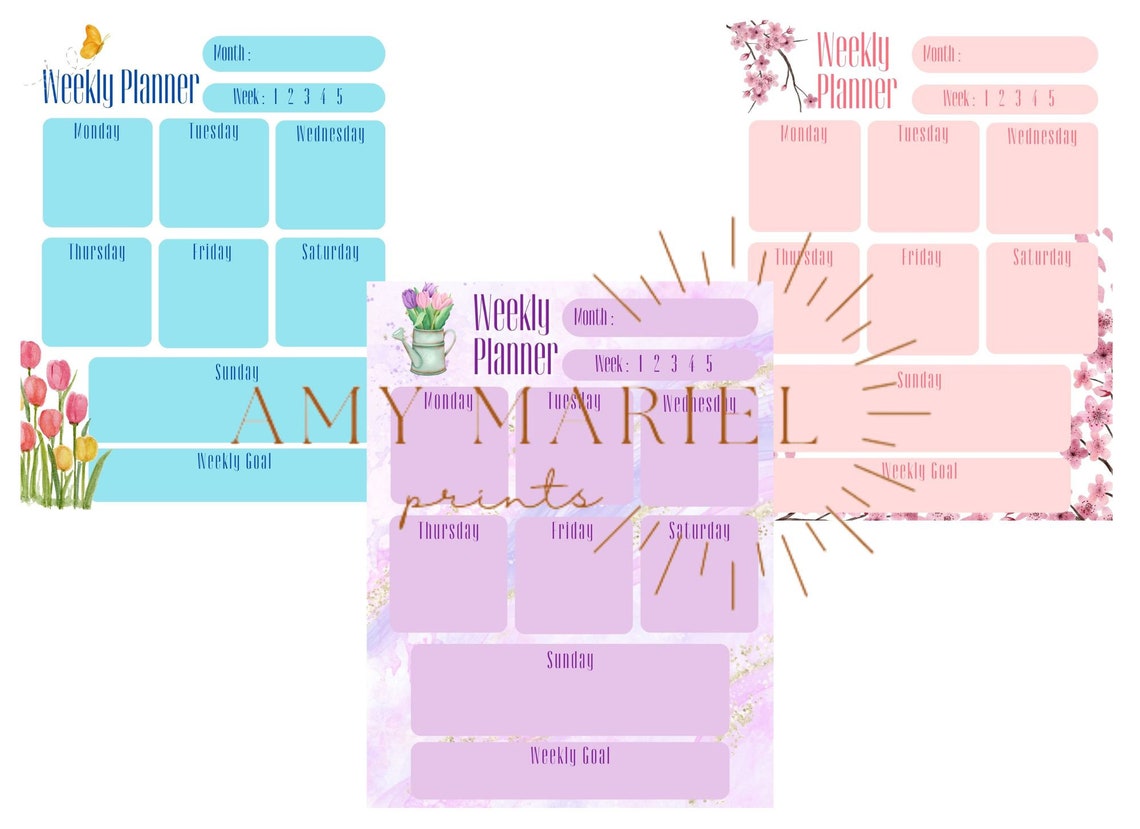 Seasonal Weekly Planner DIGITAL DOWNLOAD - Etsy
