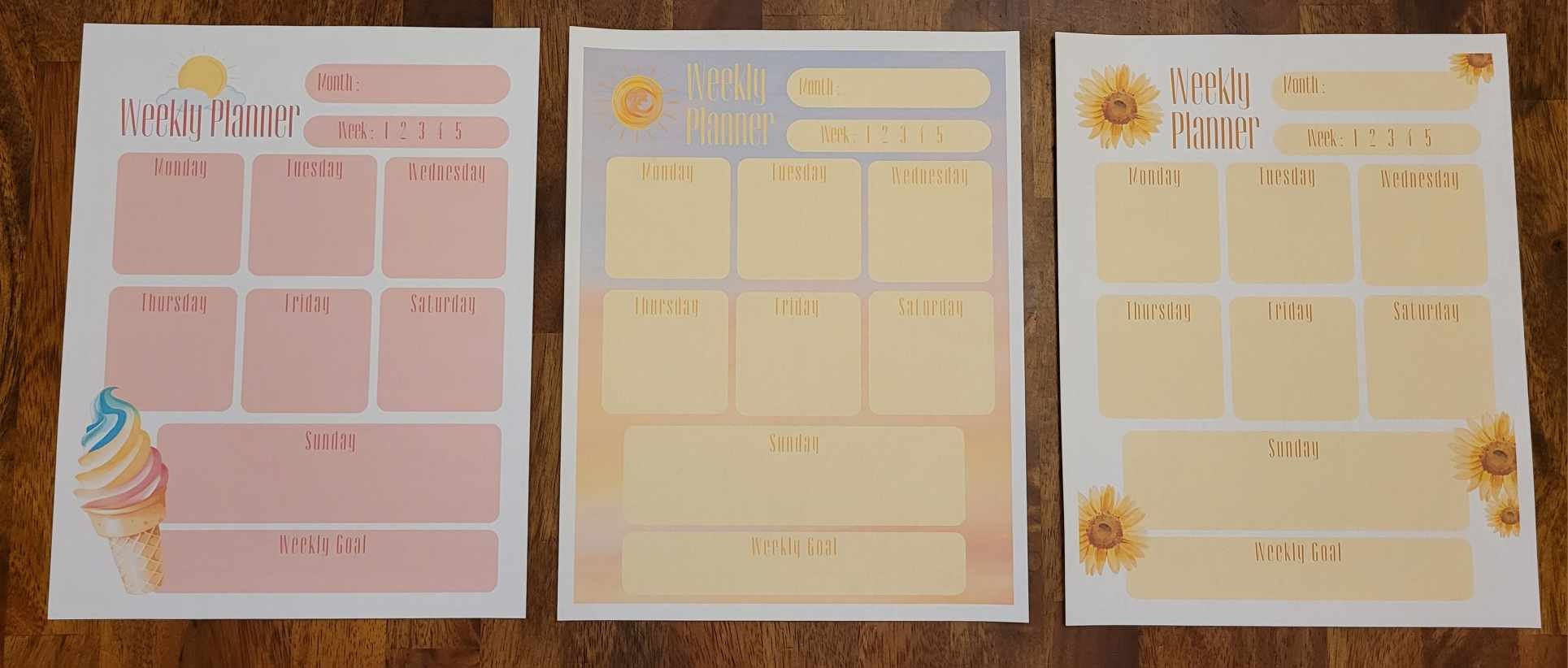 Seasonal Weekly Planner DIGITAL DOWNLOAD - Etsy