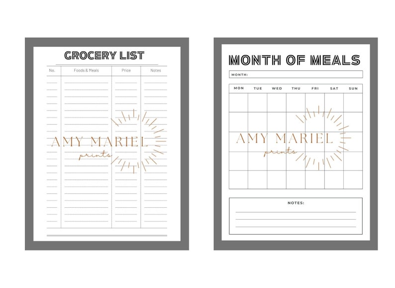 Recipe Book & Meal Plan- DIGITAL DOWNLOAD - Etsy