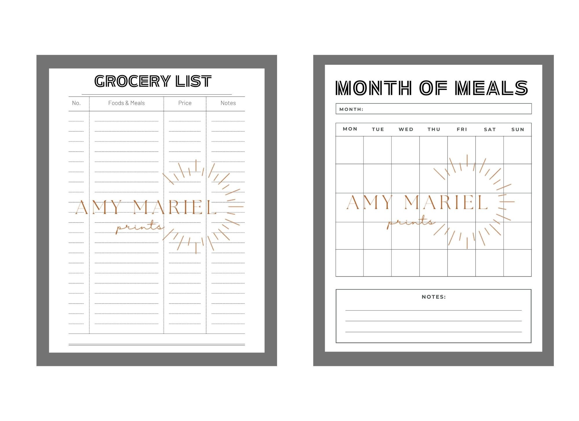 Recipe Book & Meal Plan- DIGITAL DOWNLOAD - Etsy