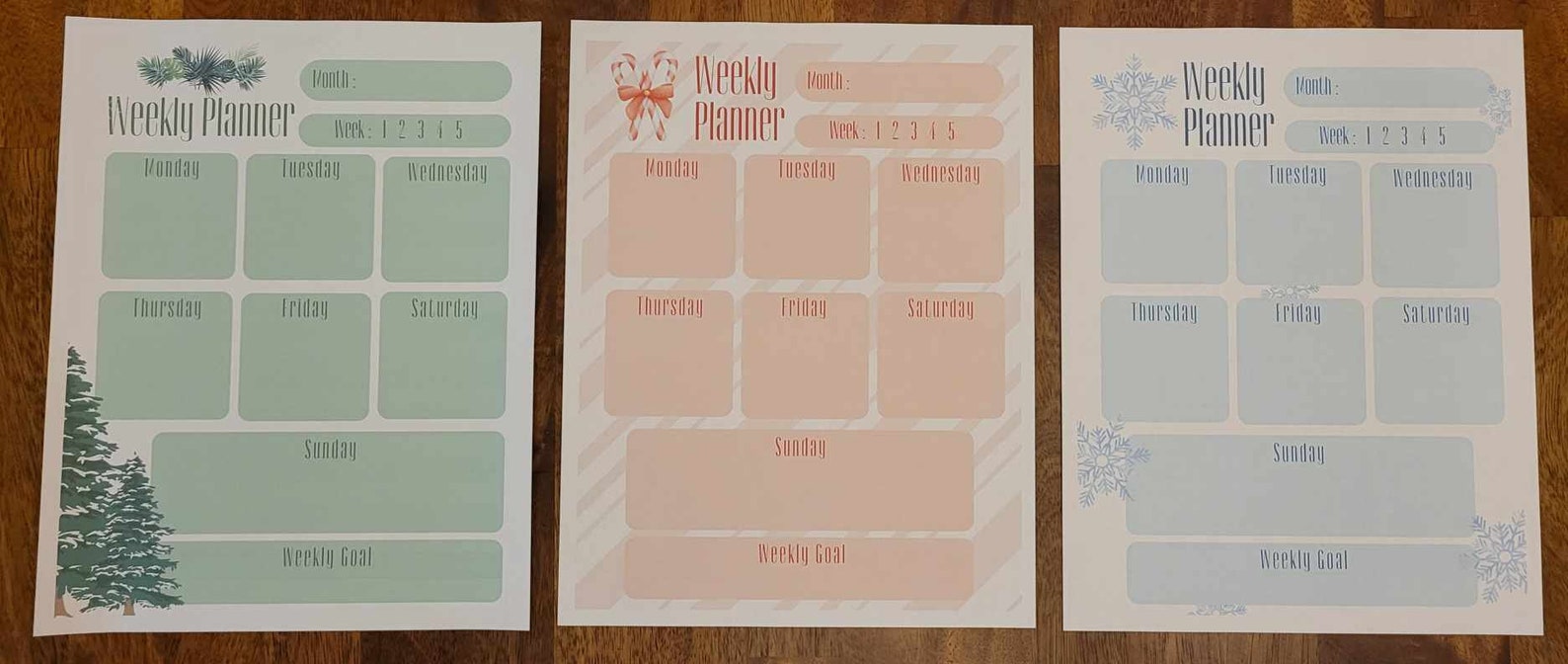 Seasonal Weekly Planner DIGITAL DOWNLOAD - Etsy