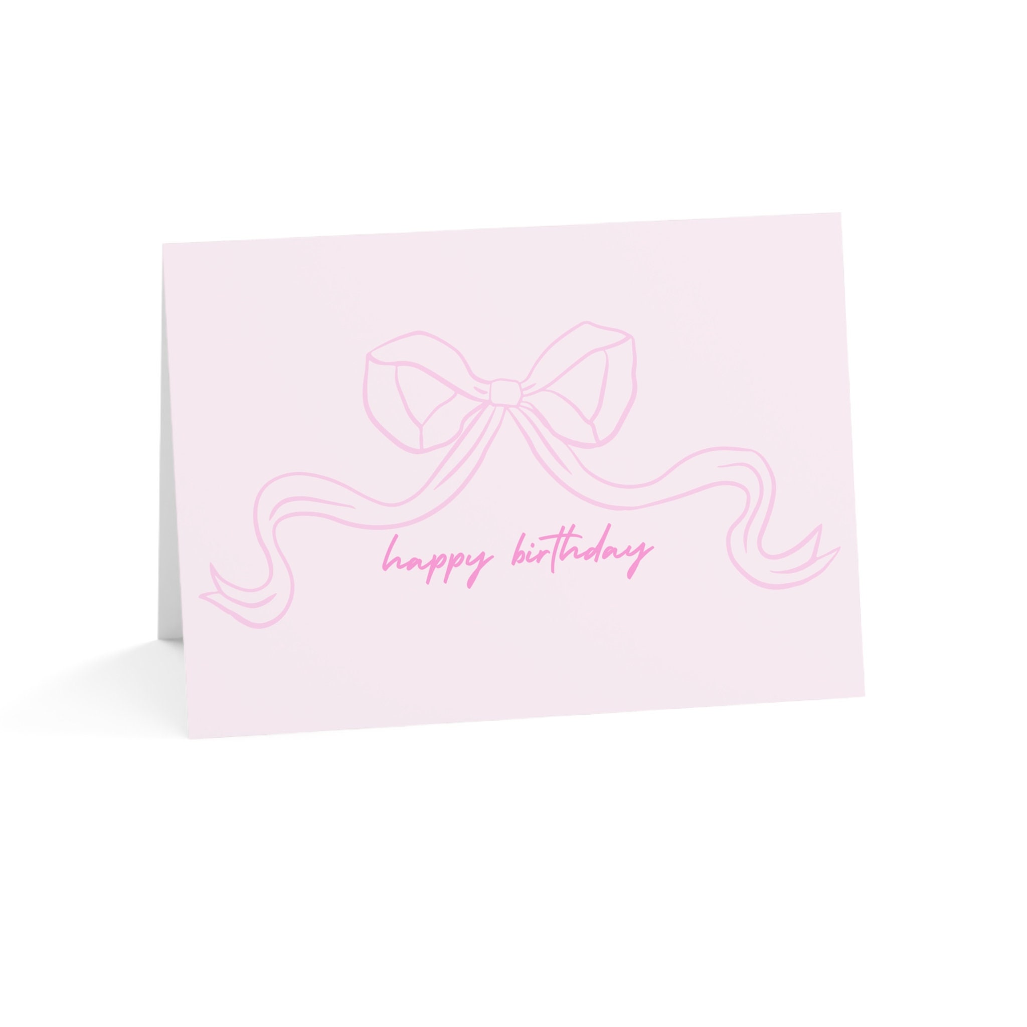 Coquette Bow Birthday Card Pink, Bday Card, I Love You, Coquette Card ...
