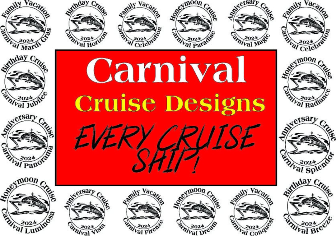 Carnival Designs, Birthday, Anniversary, Honeymoon, Family Vacation ...
