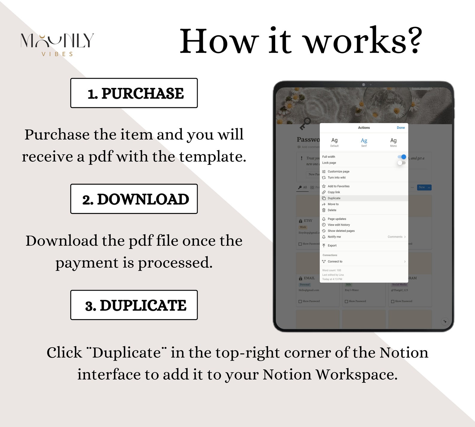 Password Tracker Organizer Notion Template Password Manager Book Log in ...