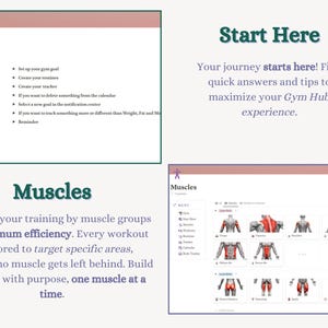 Gym Hub Notion Template Customizable Fitness Planner Workout Tracker ...