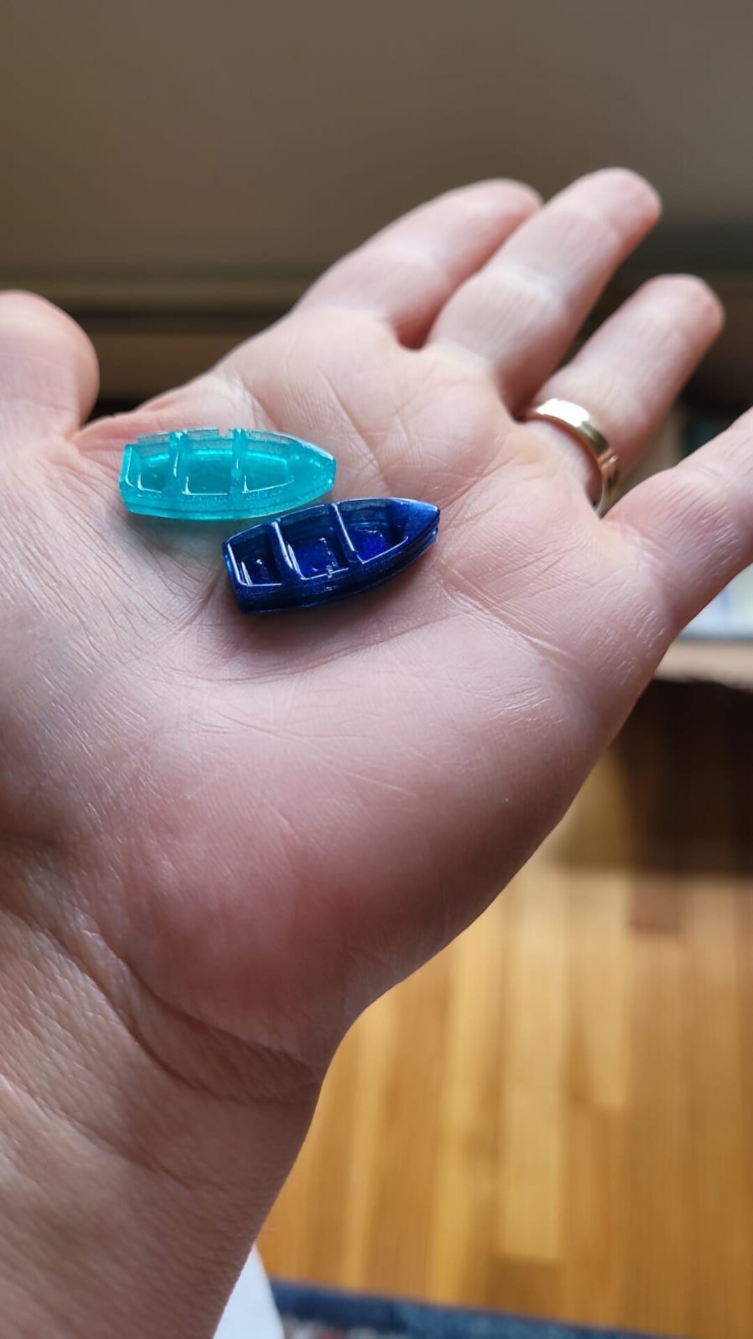 Mini Fishing Boat Resin Epoxy Art - Etsy