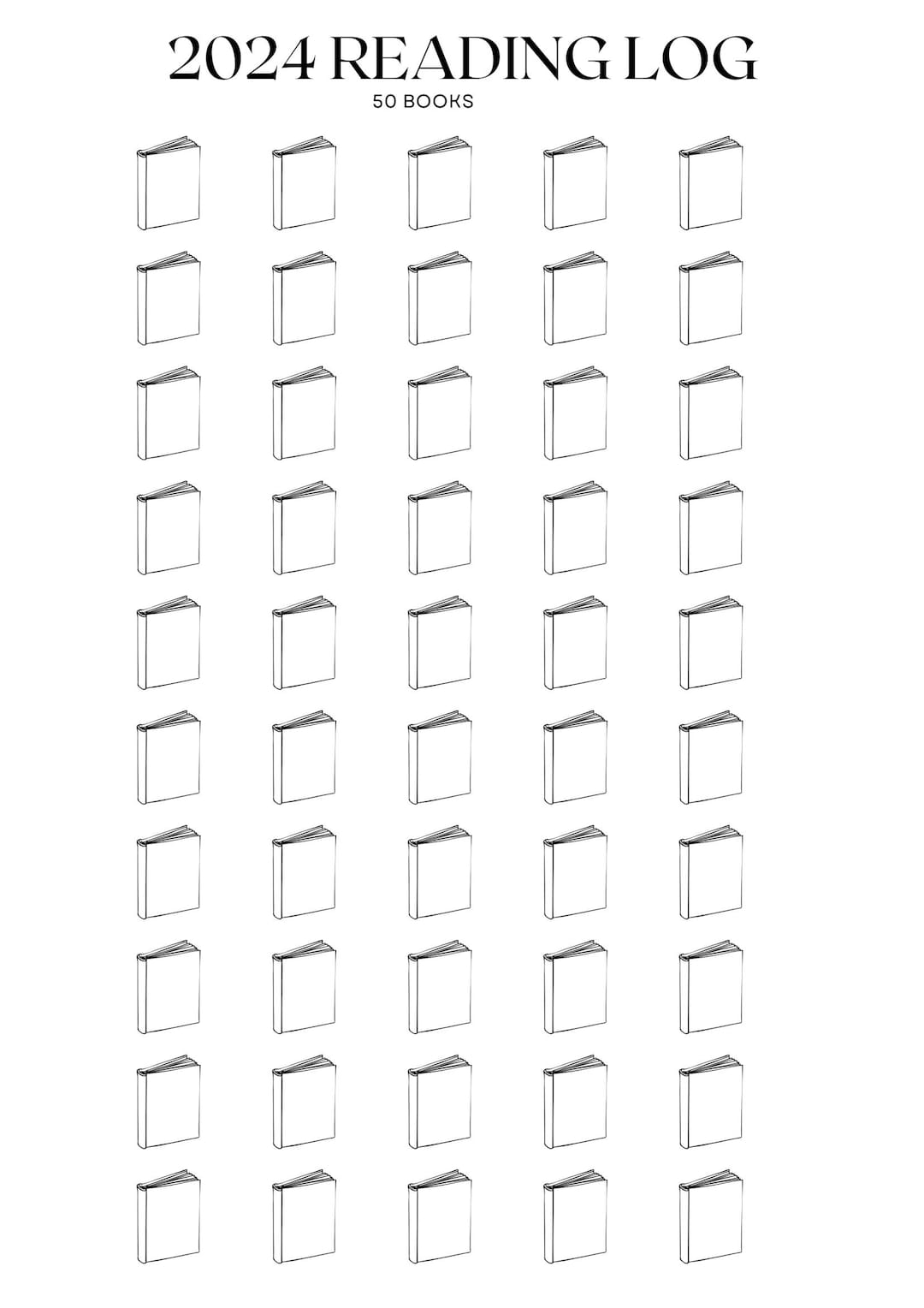 2024 Reading Log Book Tracker - Coloring Sheet, Printable and Fillable ...