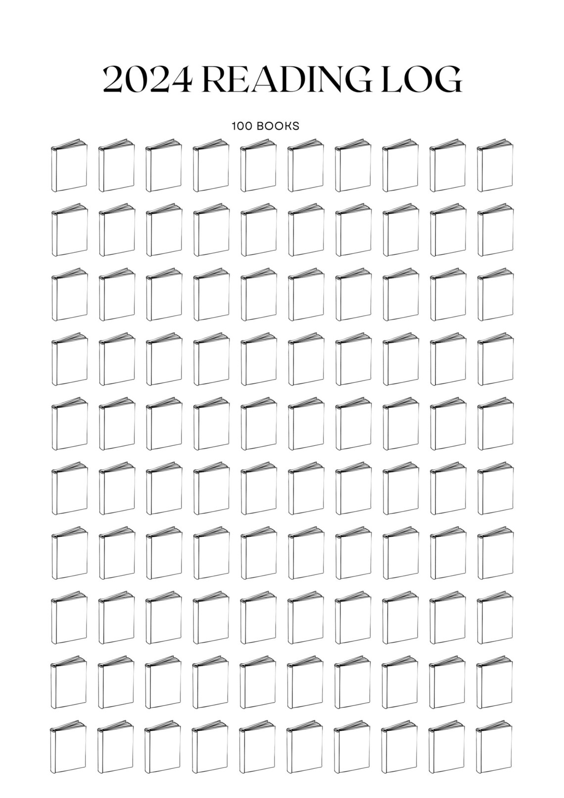 2024 Reading Log Book Tracker - Coloring Sheet, Printable and Fillable ...
