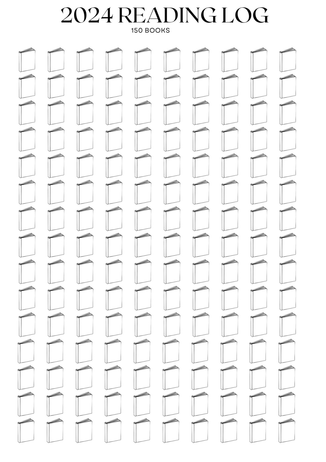 2024 Reading Log Book Tracker - Coloring Sheet, Printable and Fillable ...