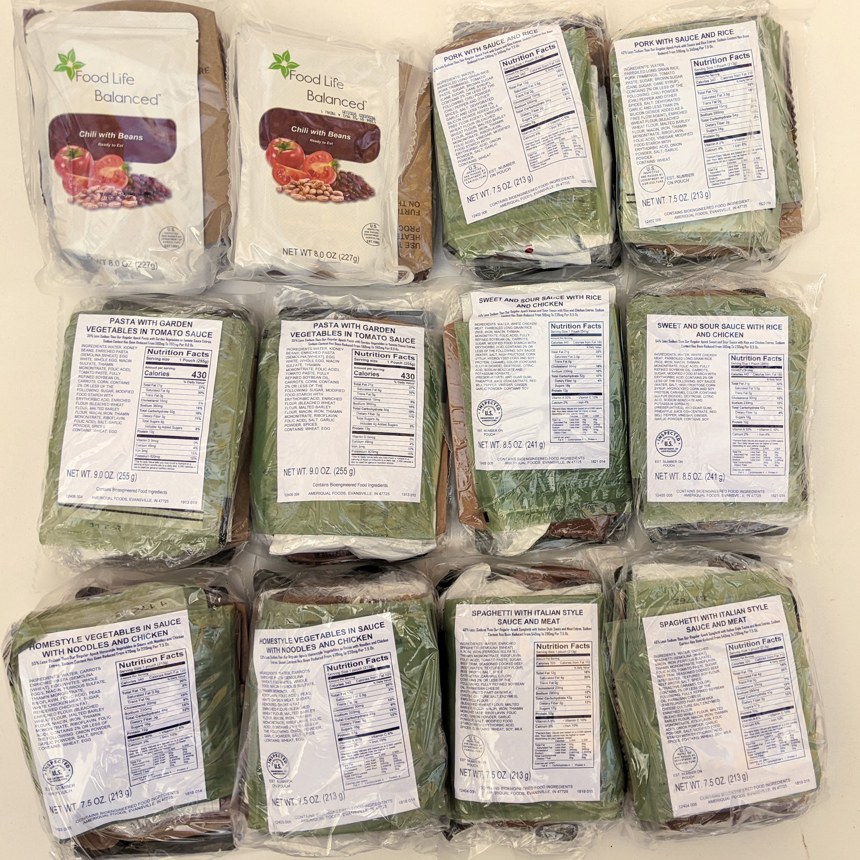 Ameriqual Apack MRE (meal Ready to Eat) Case 12 Meals, 10/2024 ...