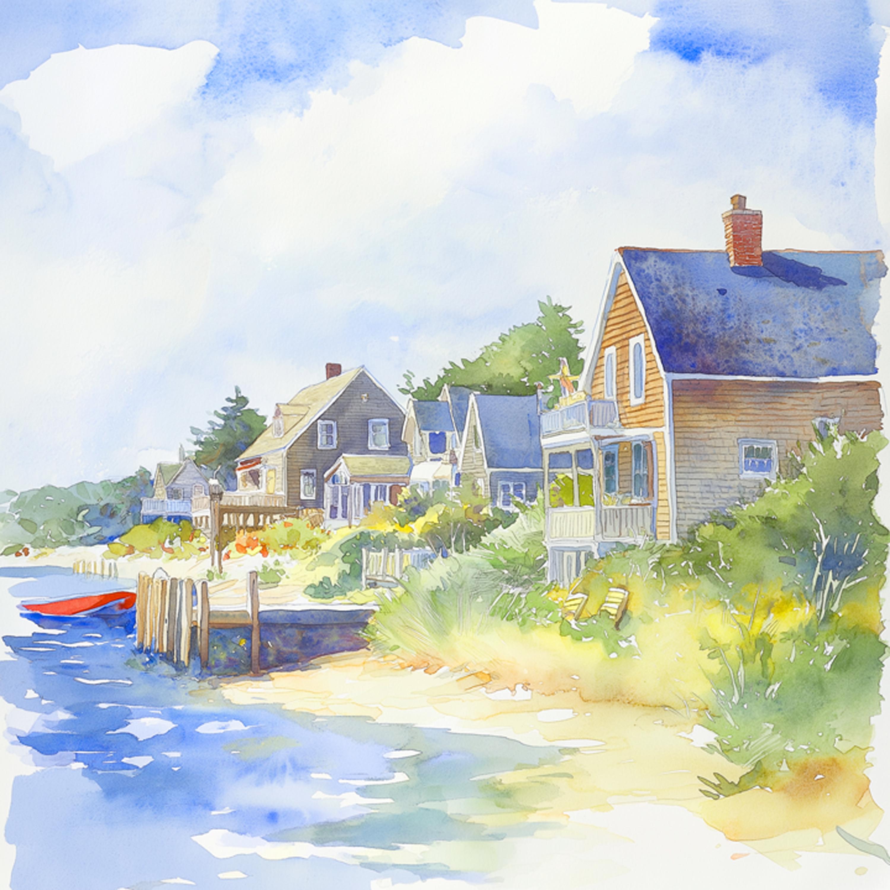 Nantucket Watercolor 10x10 Digital Download for Wedding Invitation or ...