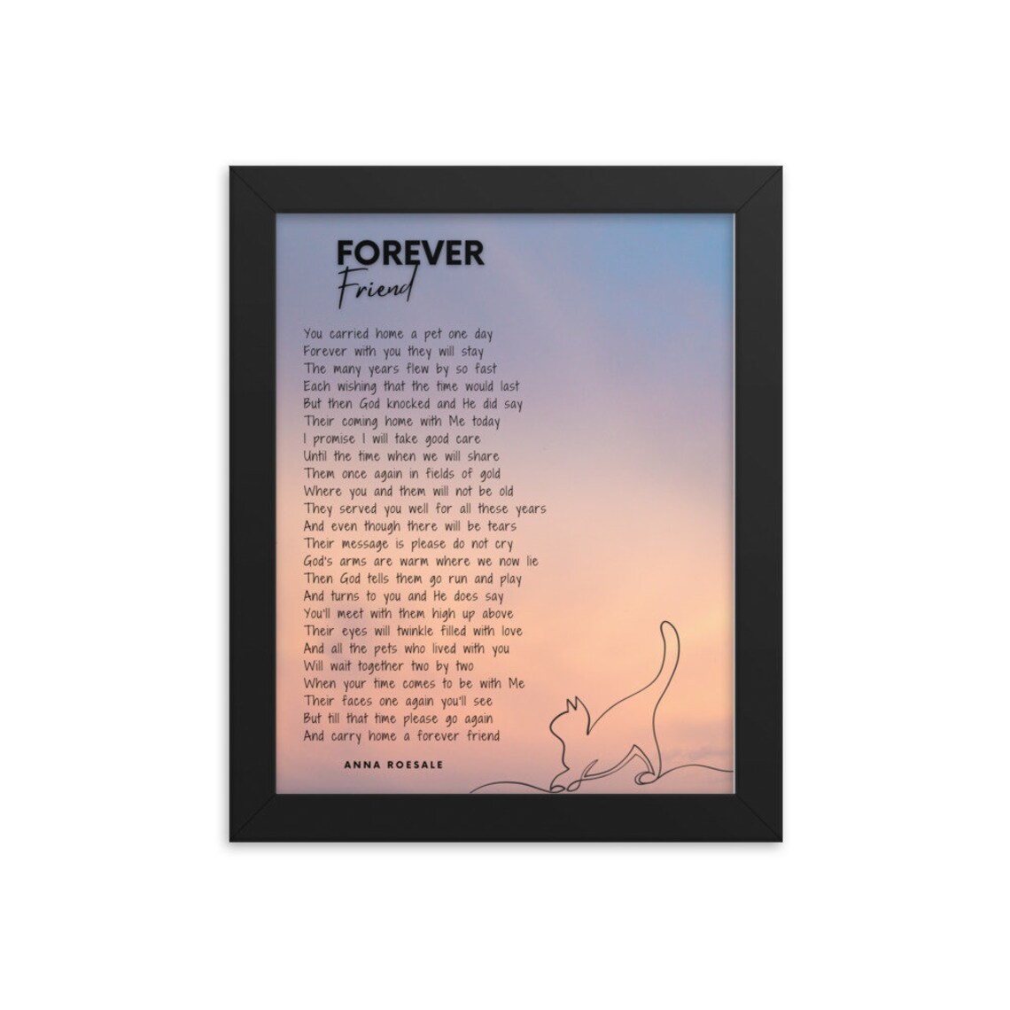 Sympathy Poem for Loss of Cat - Digital Download - Etsy Canada