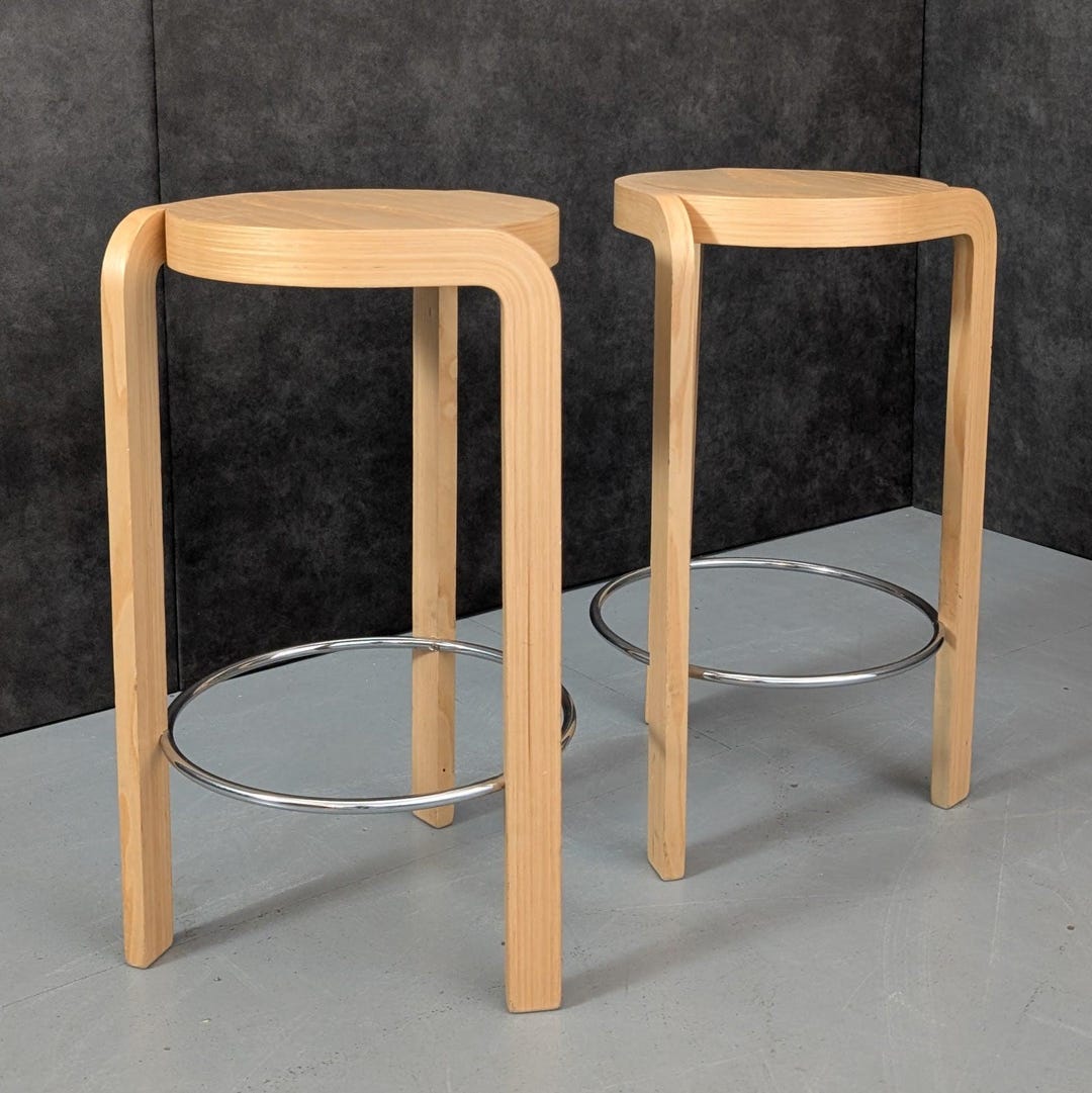 TWO | Studio Made Spin Stool | Ash and Chrome - Etsy