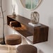 Floating Wall Storage Console - Entryway Cabinet With Sliding Doors ...