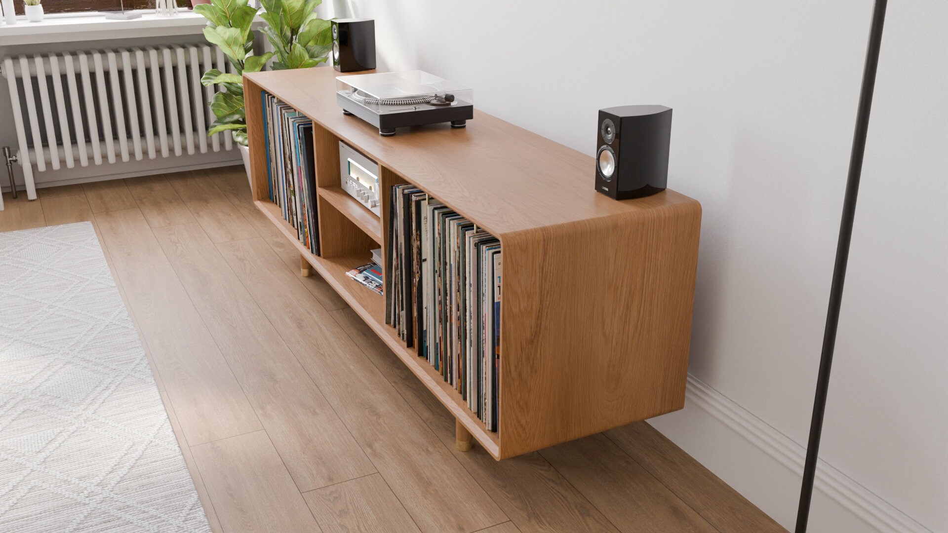 Mid-century Modern XL Vinyl Record Storage Console - Ultimate Record ...