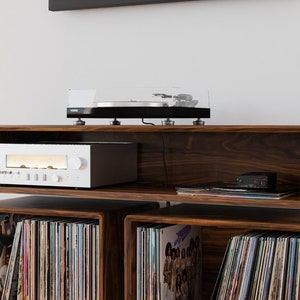Mid-century Modern Floating Vinyl Player/stereo Table - Minimalistic ...
