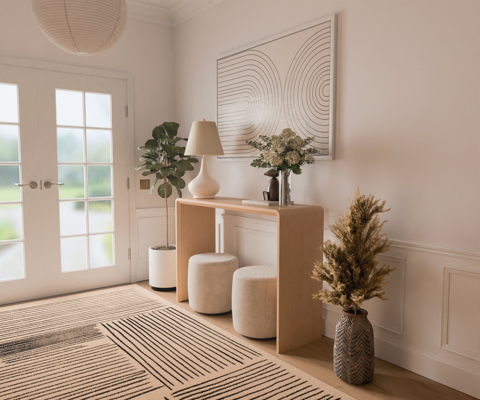 Minimalistic Console Table Entry Side Table Handmade From Solid Walnut ...