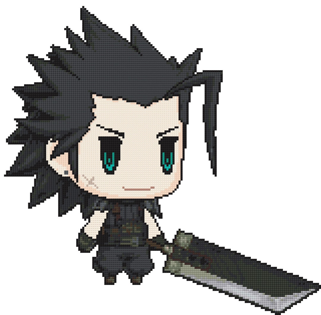 FFVII Zack Cross Stitch Pattern - Etsy