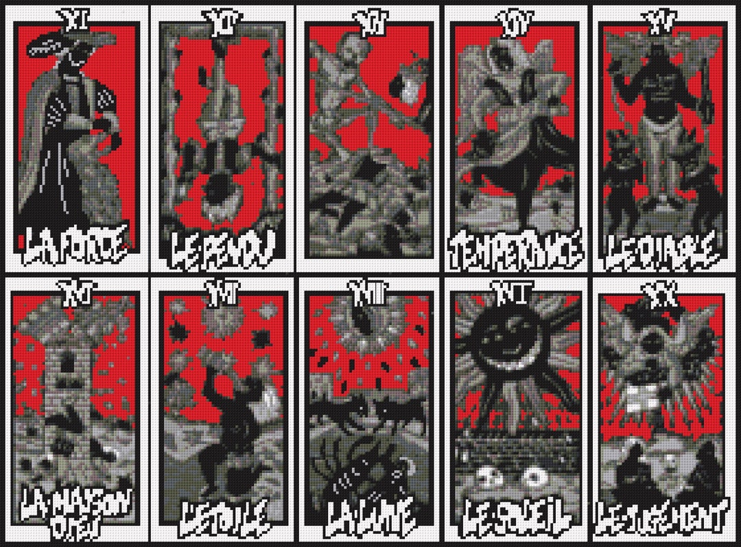 Persona 5 Tarot Cards Cross Stitch Patterns - Etsy
