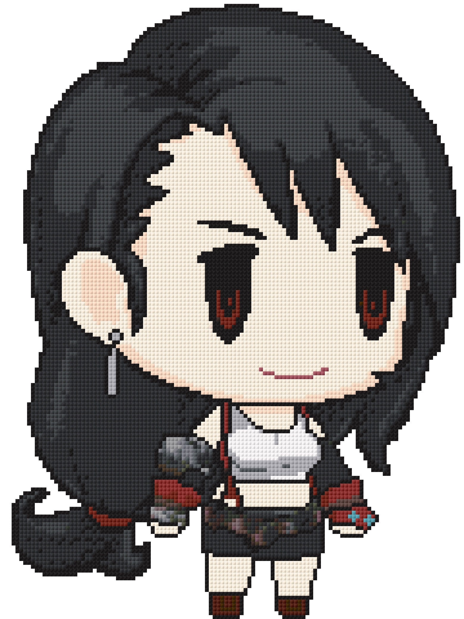 FFVII Tifa Cross Stitch Pattern - Etsy