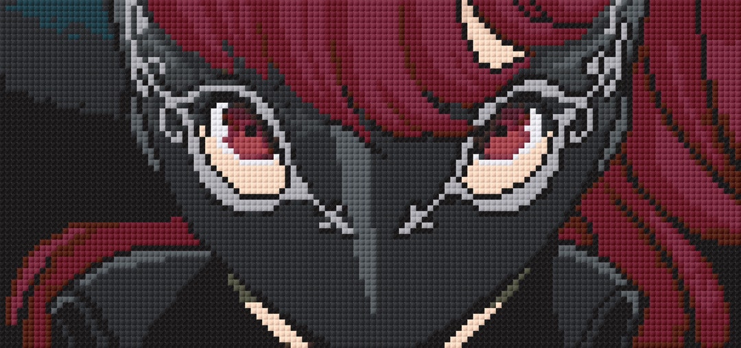Persona 5 Sumire - Violet Mask Cross Stitch Pattern - Etsy