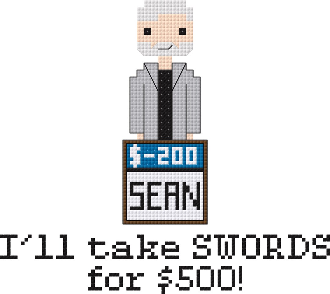 Sean Connery Celebrity Jeopardy Spoof Cross Stitch Pattern - Etsy