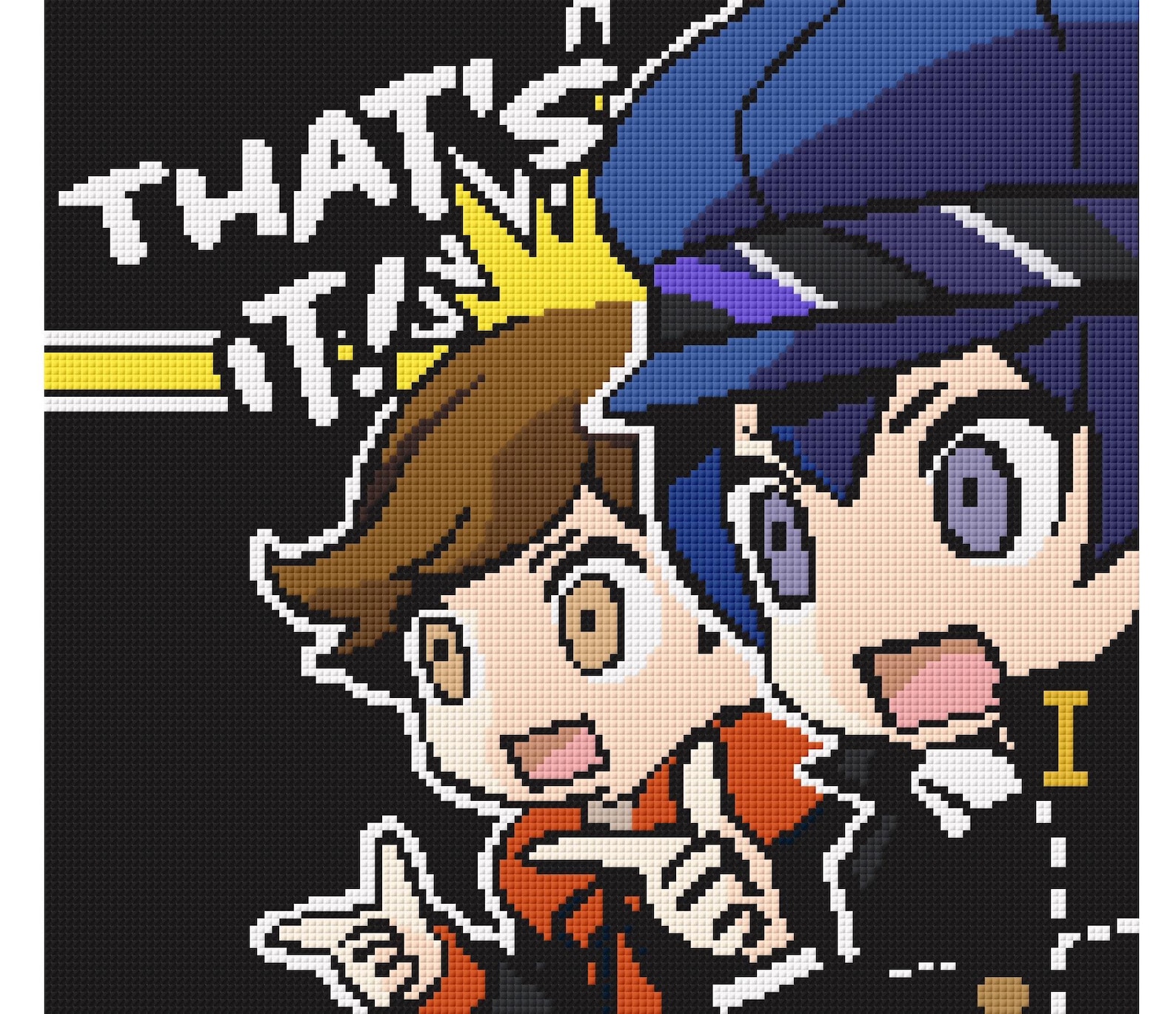 Persona Q Ken persona 3 and Naoto persona 4 Sticker Cross Stitch ...