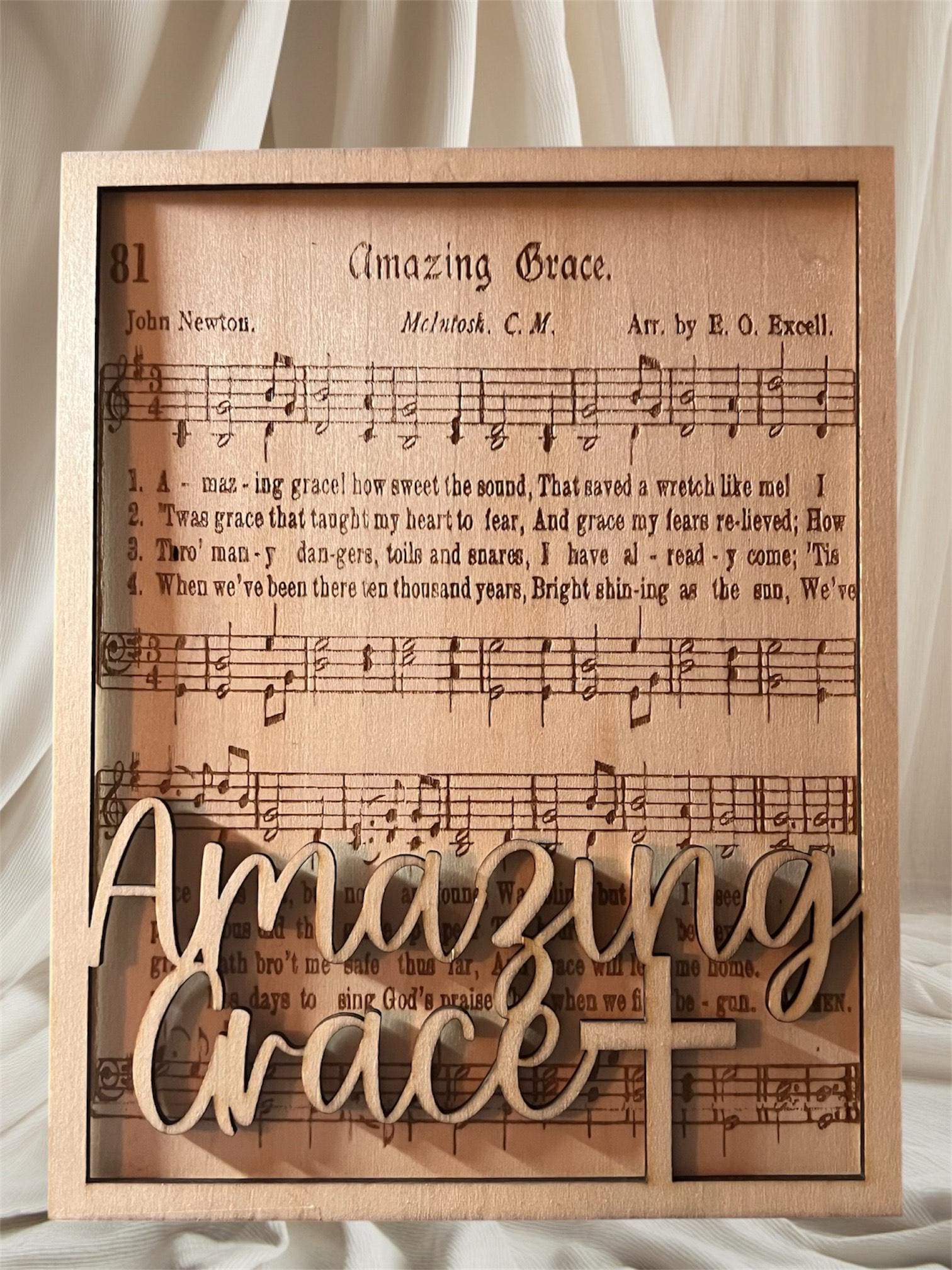 Wooden Amazing Grace Sign | Religious Decor | Hymns | Faith | Christian ...