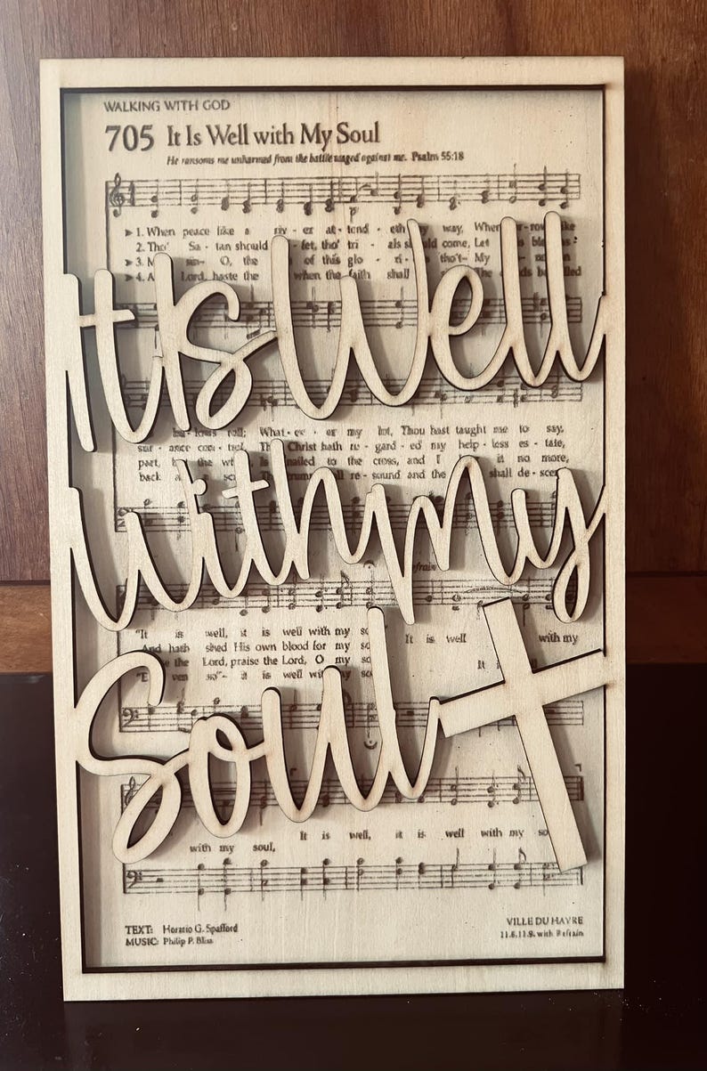 It is Well With My Soul, Laser Cut Hymn Sign (digital File) - Etsy