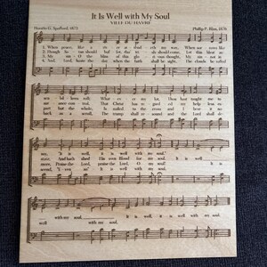 It is Well With My Soul, Laser Cut Hymn Sign (digital File) - Etsy