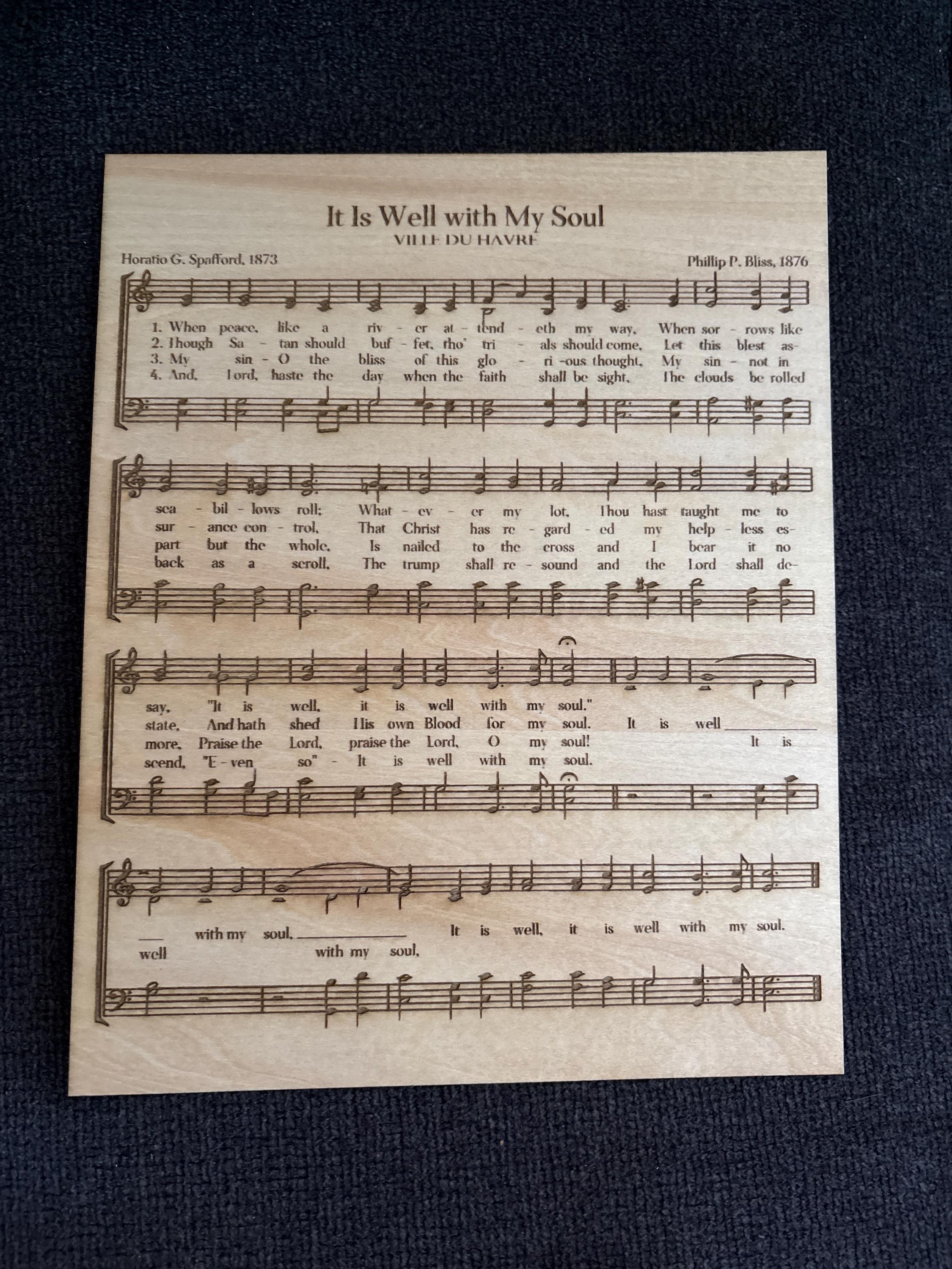 It is Well With My Soul, Laser Cut Hymn Sign (digital File) - Etsy