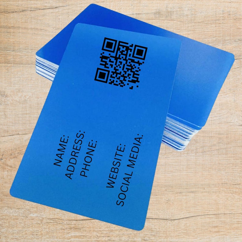 Custom Laser Engraved Aluminum Metal Business Cards, Personalized ...