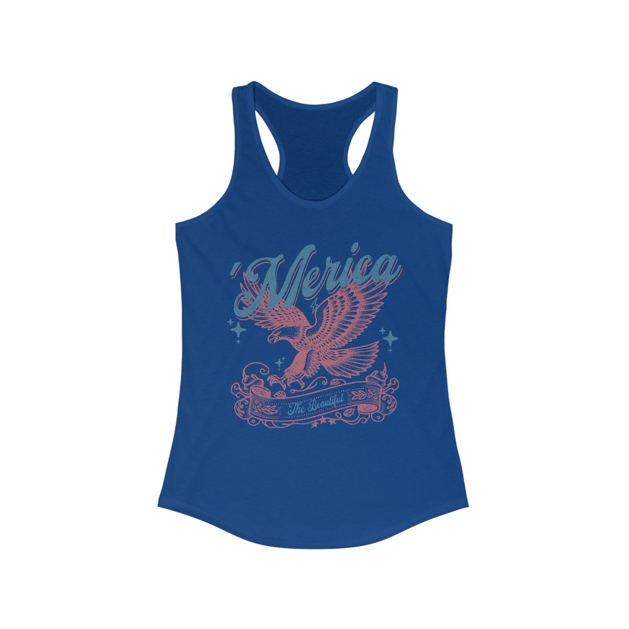 Retro Merica Tank for 4th of July Party, Cute America the Beautiful ...