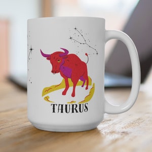 Taurus Coffee Mug, Cute Taurus Gift for Zodiac Astrological Sign Taurus ...