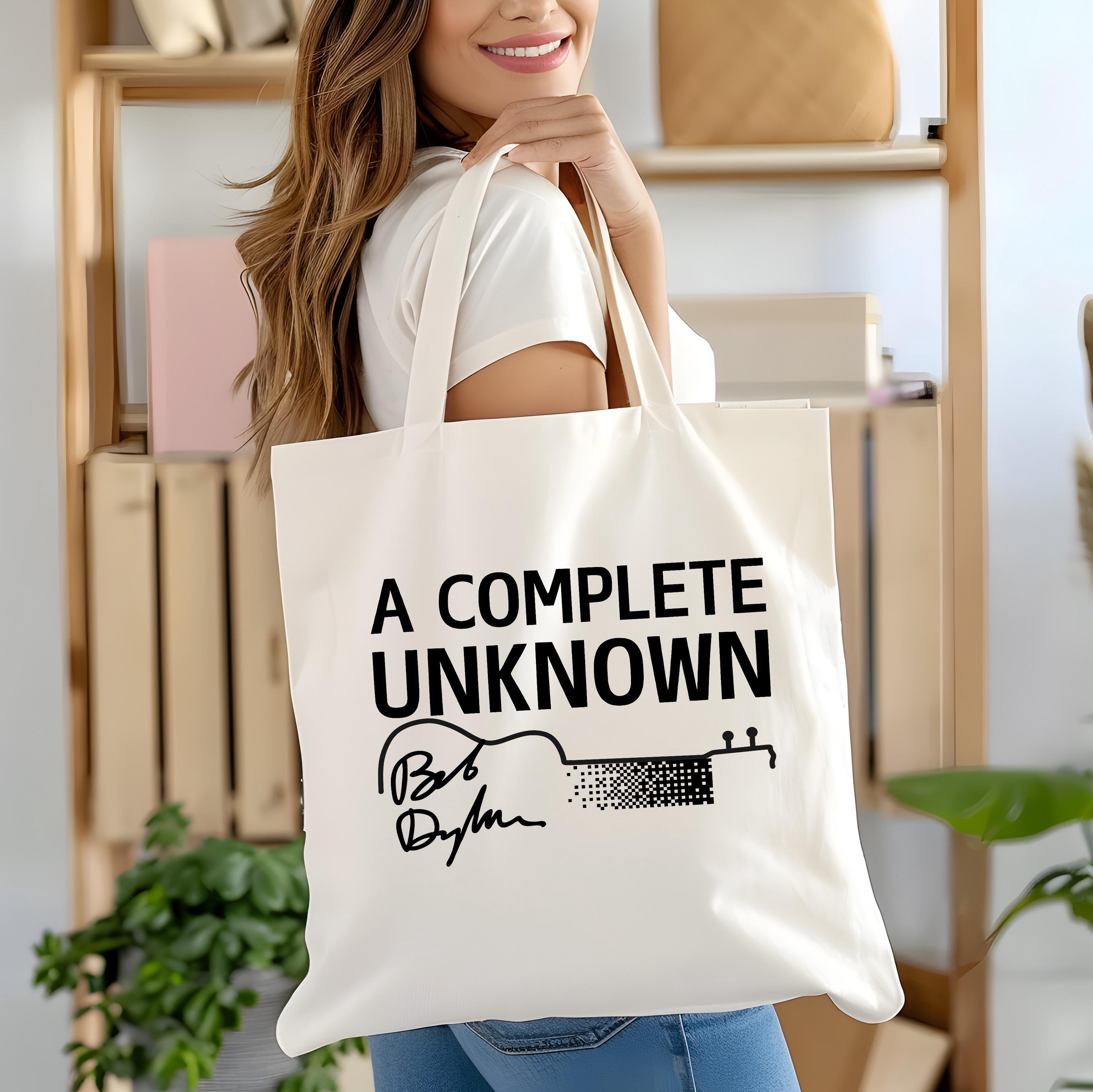 Canvas Tote Bag With Bob Dylan Design, Music Lovers Gift, A Complete ...