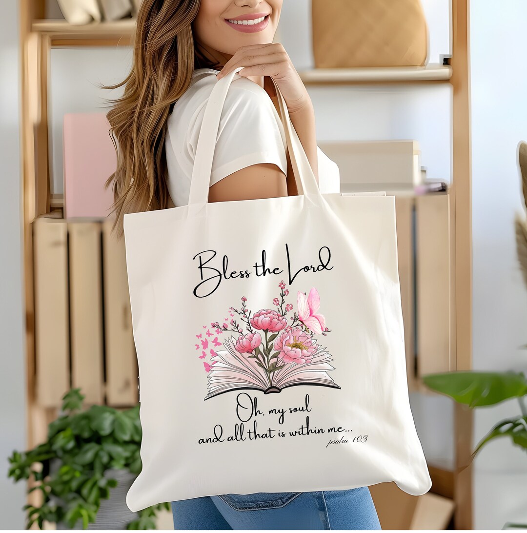 Bible Study Bag, Church Tote, Religious Tote Bag, Christian Book Bag ...
